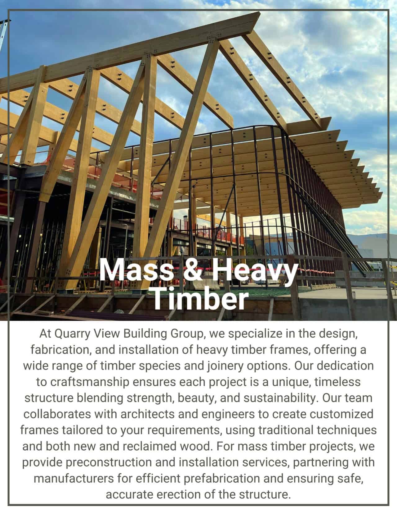 Construction Markets | Commercial, Equestrian, Heavy Timber