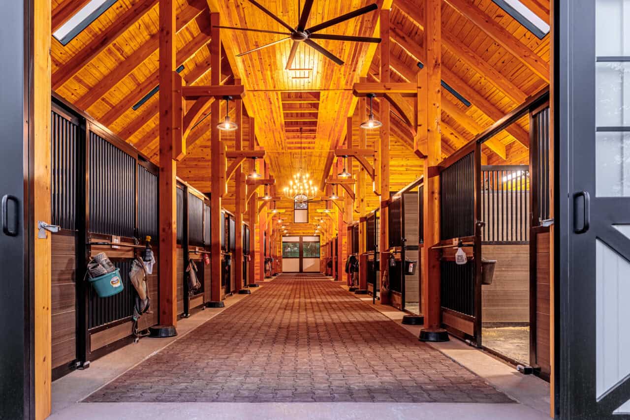 16 Stall Barn, Service Barn, & Riding Arena | Bolinvar Farm